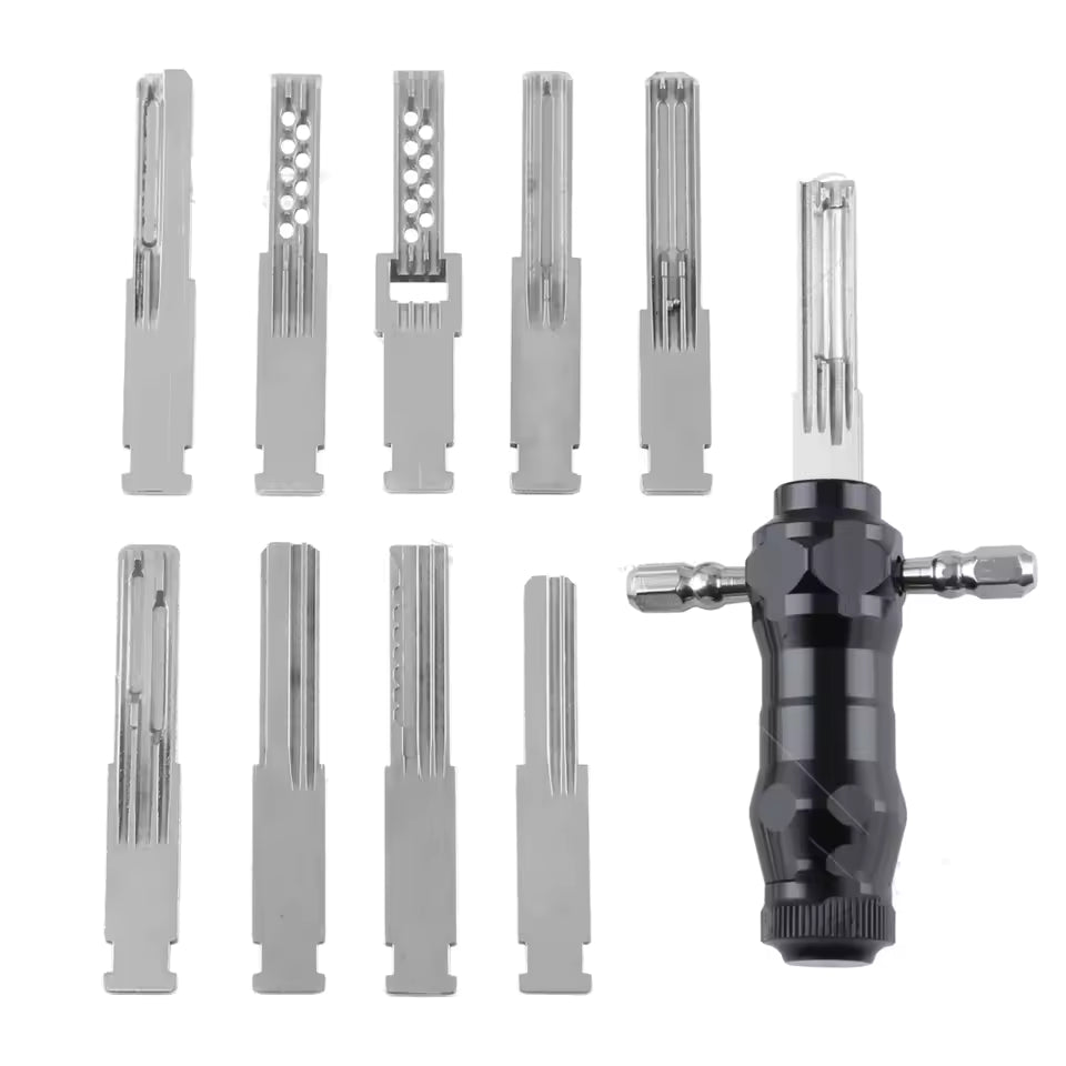 Tubular Lock Pick Set: 9-in-1 Precision Unlocking Tool for Locksmiths ...